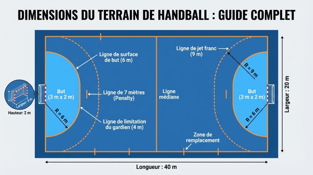 Dimensions du terrain de handball : guide complet – Bordeauxloisirpeche